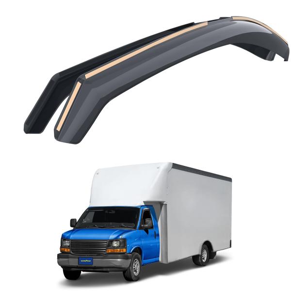 商品名:  Goodyear Shatterproof in-Channel Window Deflectors for GMC Savana 4500 2009-2026, Rain Guards, Window Visors for C...