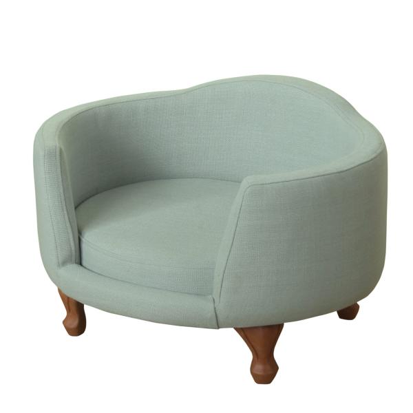 商品名: Homepop ホームデコレーション | 布張りカーブペットベッド | 高級猫&amp;犬用ベッド&amp;家具 | 汚れ防止生地で作られたラウンドペットベッド アクア織 HomePop Home Decor | Upholste...