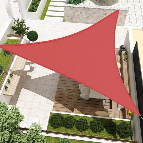商品名: FLORALEAF サンシェード セイル 16'x16'x16' 防水 正三角形 高耐久 UV ブロック キャノピー オーニング テラス 裏庭 芝生 庭 アウトドア活動用 レッド FLORALEAF Sun Shade Sail ...