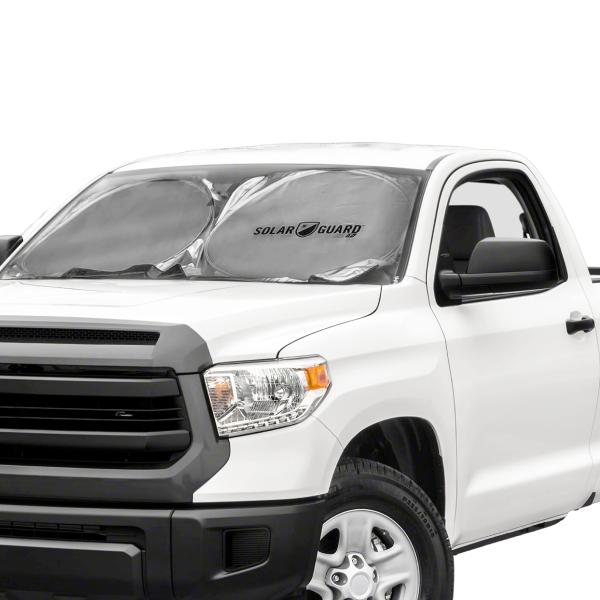 商品名: SolarGuard Go 車用フロントガラス用サンシェード Mサイズ - フロントガラス用反射カーシェード 有害な紫外線をブロック - サイドウィンドウシェード2個と収納ポーチ付き - シルバー SolarGuard Go In...