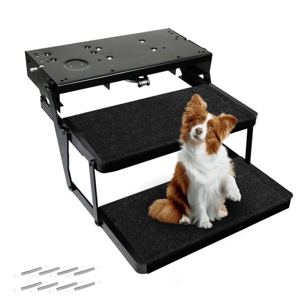 商品名: RVステップカバー 22インチ、ノンスリップ耐熱RVトラベルトレーラーステップカバー幅22インチ、RVステップカーペット階段カバー キャンピングカー階段ラグ RVトレーラーステップ用、ブラックキャンパー階段カーペット、RVアクセサ...