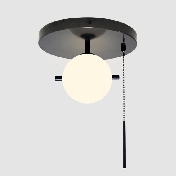 商品名:  Soutas Semi Flush Mount Ceiling Light with Pull Chain, Glass Globe Pull Chain Closet Light Fixtures Ceiling Mount,...