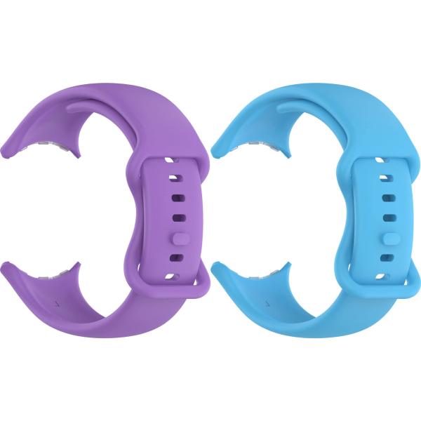 商品名:  Turnwin Men's Women's Watch Bands Intended for Google Pixel Watch Straps Large Small (2pcs) (Large, Purple+Light b...