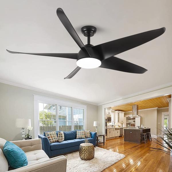 商品名:  60 Inch Ceiling Fan with Light, Outdoor Ceiling Fans for Patios Damp Rated, Modern Black Ceiling Fan with Remote 3...