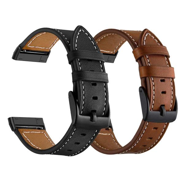商品名:  LDFAS Leather Band Compatible for Fitbit Sense 2 /Versa 4 Bands, (2 Pack) Women Men Accessory Watch Strap with Bla...