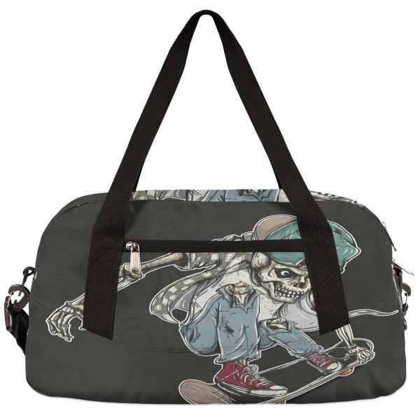商品名: ジムダッフルバッグ 子供用 スポーツバッグ ティーン 男の子 女の子 小型 防水 一晩 週末 持ち運び 学校 練習 トラベルバッグ, スケルトン, 18.5x7.87x9.44 IN Cool Human Skeleton Ska...