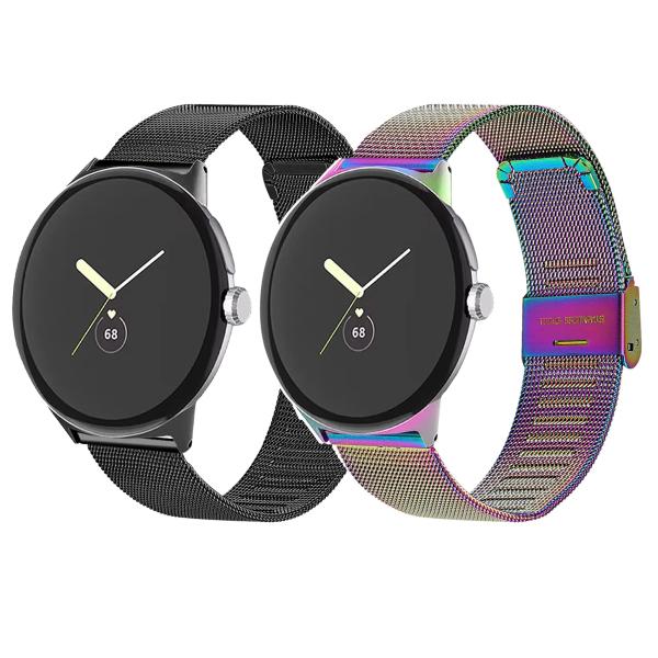 商品名:  FitTurn [2-pack Slim Bands for Google Pixel 2/Pixel SmartWatch,Mesh Stainless Steel Adjustable Watchband Neutral S...