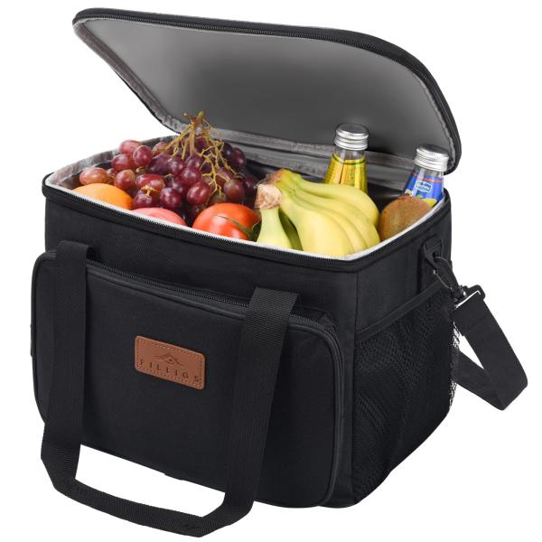 商品名: Filligs 断熱ランチバッグ レディース/メンズ 24缶冷却保温ランチフードボックス 取り外し可能なショルダーストラップ付き サイドポケット付き 漏れ防止 クーラートートバッグ Loncheras Para Hombres D...