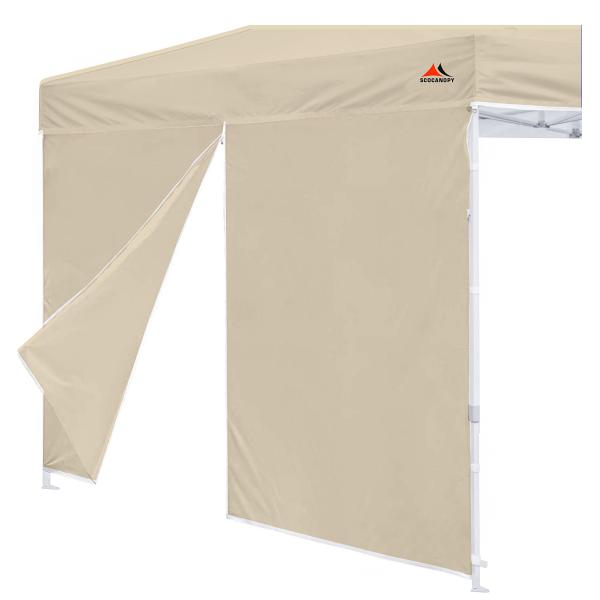 商品名: SCOCANOPY 10x10 キャノピーフレーム用 中央ジッパーデザイン 出入りが簡単 1パックキャノピードアのみ ベージュ SCOCANOPY Door for 10x10 Canopy Frame One Central Z...