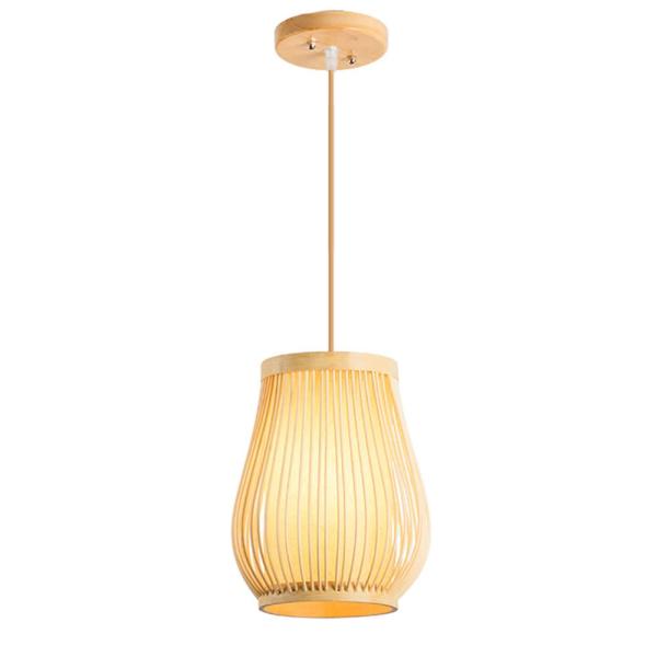 商品名:  HAIIQU Bird's Nest Woven Chandelier Natural Bamboo Lampshade Weave Basket Wicker Rattan Pendant Light Decor Ceilin...