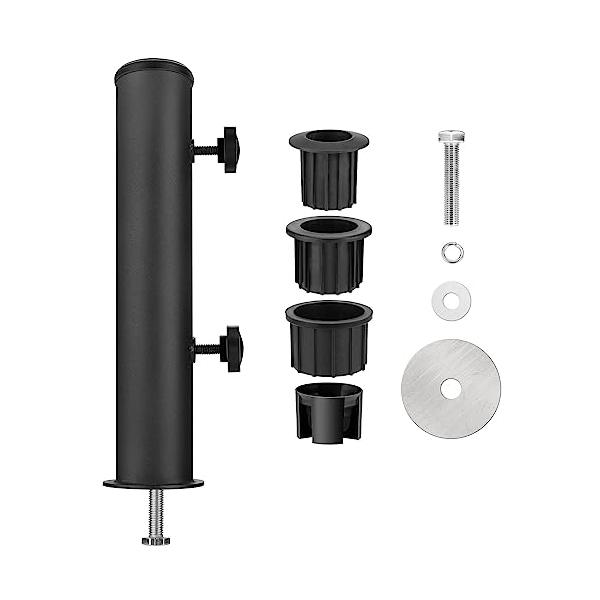 商品名: ユニバーサル花崗岩傘スタンドチューブ アウトドア ストーンアンブレラステンレススチールチューブベース 屋外用 高耐久 大理石フラッグポールステークホルダー テーブル傘チューブブラケット DIYメタルチューブアンブレラマウント SL...