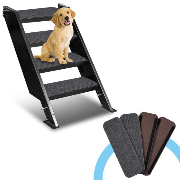 商品名: ESUDNT RVステップカバー 4パック 19.5 x 7.5インチ キャンピングカーステップカバー RVステップラグ RVステップカーペット RV階段カバー Lippertに対応 MORrydeステップ トラベルトレーラー モ...