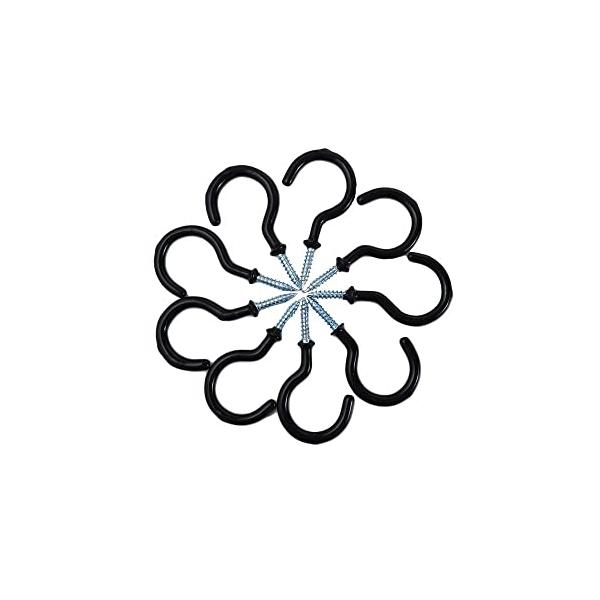 商品名:  10Pcs Black White Mug Shouldered Hanger Cup Hooks, Heavy Duty Screw Cup Hook Wall Mounted Holder, for Bathroom Kit...