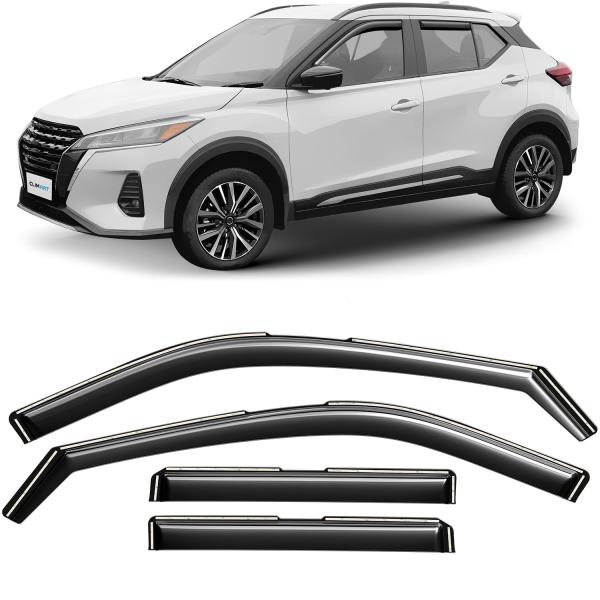 商品名:  CLIM ART in-Channel Incredibly Durable Rain Guards for Nissan Kicks 2018-2024, Original Window Deflectors, Vent Wi...