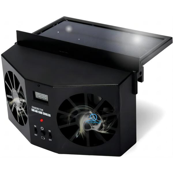 商品名: KAGOR カーウィンドウファン 太陽光発電 ソーラーカーファン 省エネ エアベント空気清浄機 車の換気扇、車の排気ファン、車のラジエーターファン、ソーラーカーフロント/リアウィンドウ排気ファン KAGOR Car Window ...