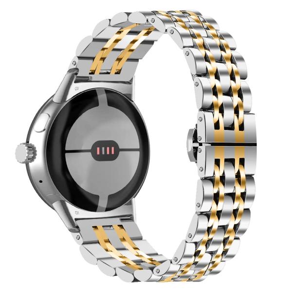 商品名:  AsohsEN Metal Band Compatible with Google Pixel Watch Bands for Women Men, Stainless Steel Adjustable Wristband Re...