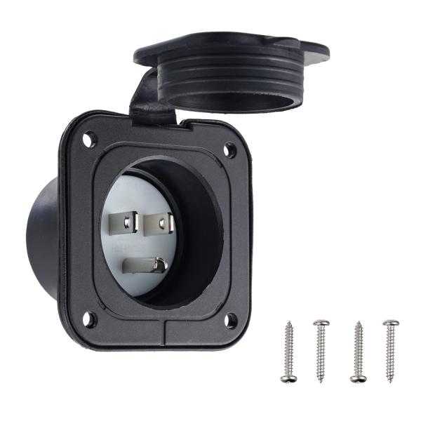 商品名:  EPLZON 15 Amp 125VAC RV Electrical Outlet Shore Power Inlet 2 Pole 3-Wire RV Plugs Inlets Receptacles Flanged Inle...