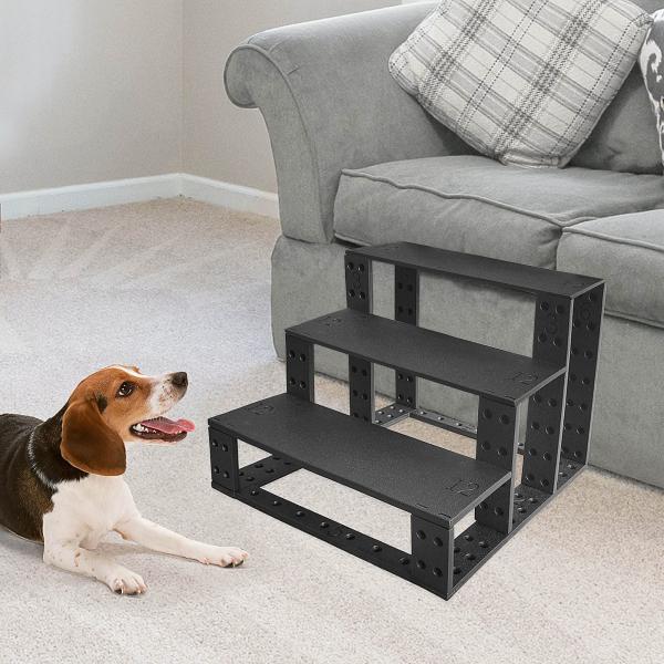 商品名:  Pet Steps for Bed &amp; Couch - 3 Steps, Easy Install, Supports Small Dogs &amp; Catsブランド: PETLESO高さ: 41.5036cm横幅:...