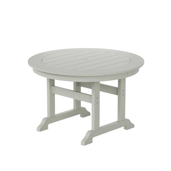 商品名:  WestinTrends Malibu Patio Dining Table, All Weather Poly Lumber Adirondack 47" Trestle Round Outdoor Table with Um...