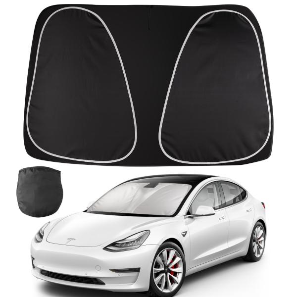 商品名: UUMUBIU サンシェード 車のフロントガラス用 Tesla モデルY用 Windshield Sun Shade for 2020-2025 Tesla Model Y Exclusively, Sunshade for Ca...