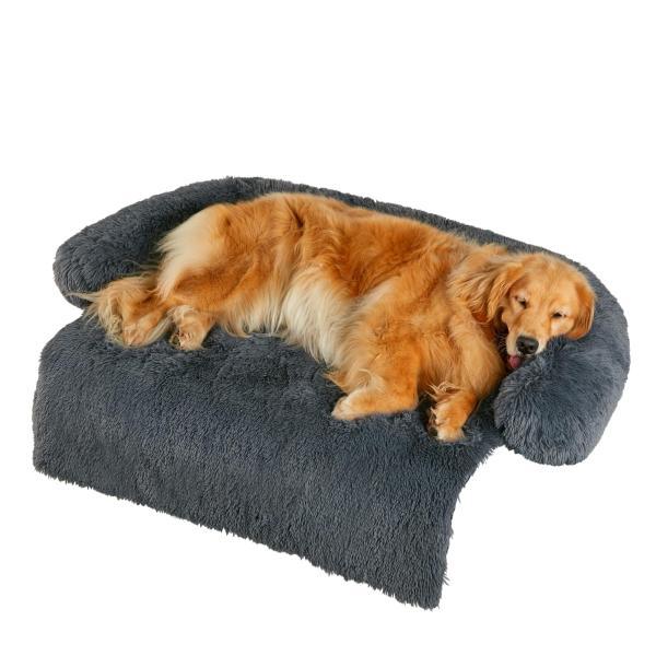 商品名:  Codi Dog Bed for Couch - Calming Dogs Beds for X-Large Pets, Fluffy Plush Cats Mat, Anti Anxiety Pet Mats with Rem...