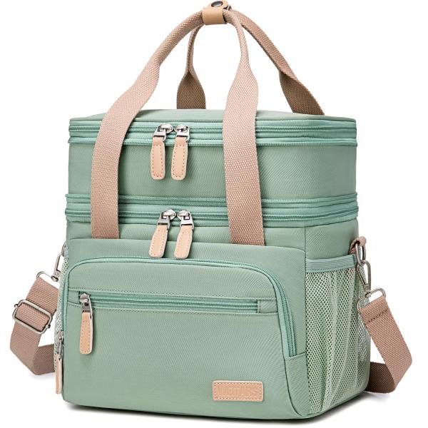 商品名: Weitars Insulated Lunch Box for Women Men-Dual Compartment Waterproof Reusable Large Lunch Bag for Women Wide-Open ...
