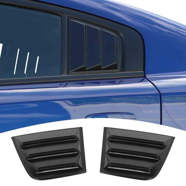 商品名: PDKLIN サイドウィンドウ ルーバー エアベント スクープ シェードカバー Dodge Charger 2011+対応 車用ウィンドウベント カバー シェード ブラインド ブラック - A PDKLIN for Charger...