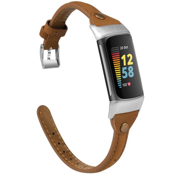 商品名:  Wearlizer Leather Band Compatible with Fitbit Charge 5 Bands/Fitbit Charge 6 Bands for Women Men, Slim Leather Wat...