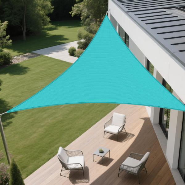 商品名: AwnPro 正三角形シェード セイル 10フィート x 10フィート x 10フィート 日差しを遮断するキャノピー 屋外パティオ 庭 パティオ デッキ パーゴラ (ターコイズ) AwnPro Equilateral Triang...