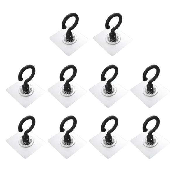 商品名:  DOITOOL 10pcs Self-Adhesive Rotating Hooks for Ceiling and Walls Multi-Functional Sticky Coat Hooks for Kitchen Ba...