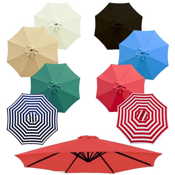 商品名:  Plerile 6.6ft/9ft/10ft Patio Umbrella Replacement Canopy, 6 Ribs/8 Ribs Replacement Umbrella Cover For Outdoor Mar...