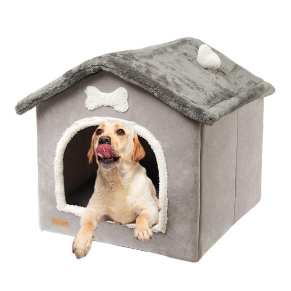 商品名:  Shakven Foldable Dog House Kennel Bed,Indoor Dog House Warm Dog Bed - Covered Small Pet Condos Indoor Cat Hideaway...