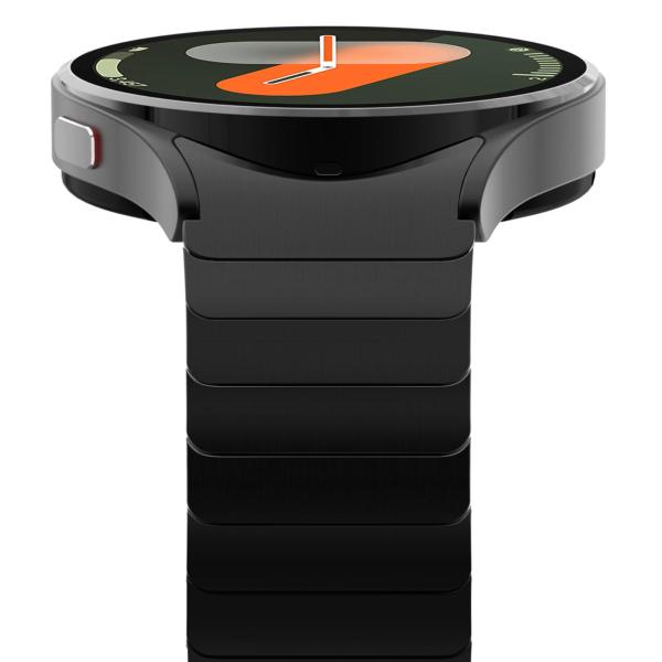 商品名: NewWays Samsung Galaxy Watch 5 バンド Pro 45 40 44mm Galaxy Watch 4 バンド クラシック 40 44 42 46mm対応 隙間バンドなし ソリッドステンレススチールメタル...