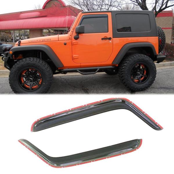 商品名:  2pcs Original Shatterproof Rainproof in Channel Style Rain Guards Side Window Wind Deflectors Dark Smoke Vent Wind...