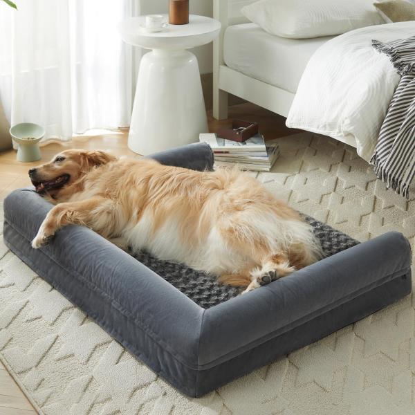 商品名:  LNSSFFER Dog Beds for Extra Large Dogs, XL Orthopedic Dog Sofa Bed with Removable Cover &amp; Waterproof Lining, G...