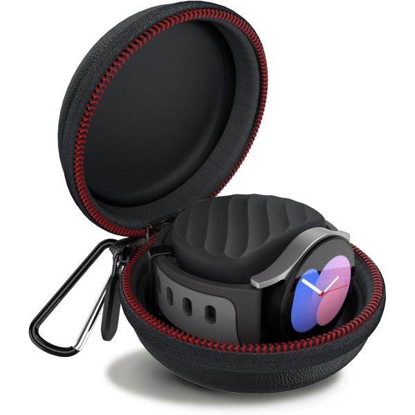 商品名: EMallee Galaxy Watch 6 充電器ホルダー ポータブルトラベルキャリーバッグ 保護ストレージケースと充電器 Samsung Galaxy Watch 6 Classic 5 Pro 4 Classic Activ...