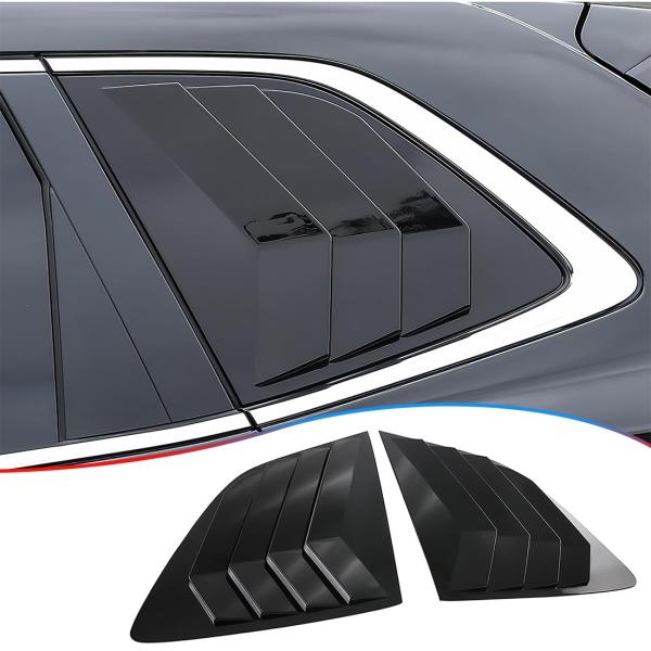 商品名: MUXEE リアサイドウィンドウルーバー エアベント スクープ シェード カバー ブラインドトリム ホンダ CRV CR-V 2023 2024用 ABSブライトブラックスポーツインテリアアクセサリー 2個 MUXEE 2Pcs ...