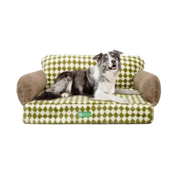 商品名:  MEWOOFUN 34.6" Orthopedic Dog Bed Sofa for Small Medium Dogs, Egg- Foam Dog Couch with Removable Washable Cover an...