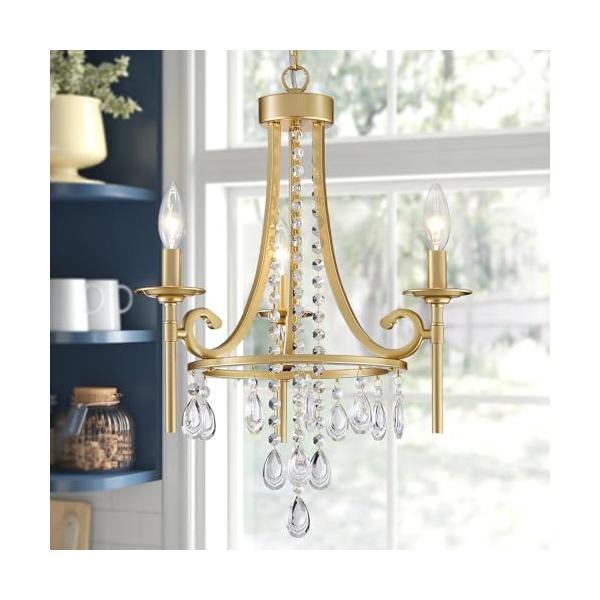 商品名:  WUZUPS Candle Chandelier 3-Light Pendant Ceiling Light Modern Lighting Fixture for Bedroom Hallway Bar Kitchen Din...
