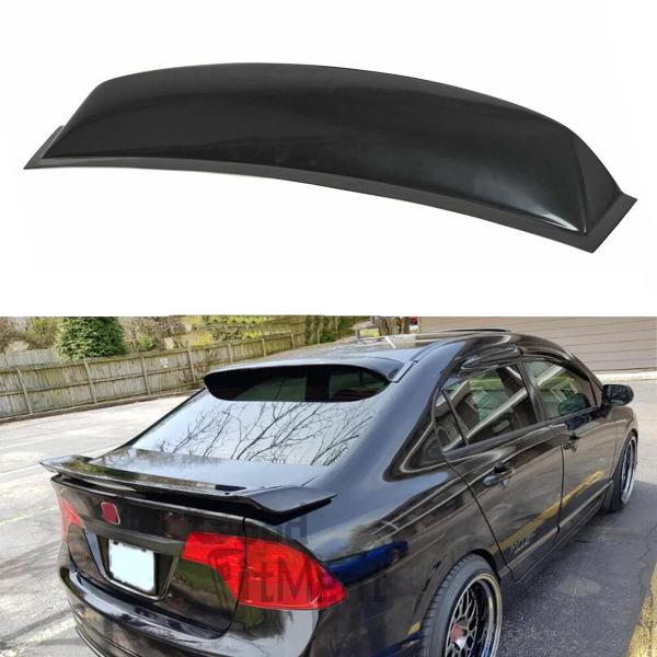 商品名: ウィンドウディフレクター ルーフスポイラー 2012-2015 H0nda シビック セダン リアバイザー ベントウィング ABSガードシェード Window Deflector Roof Spoiler Compatible w...