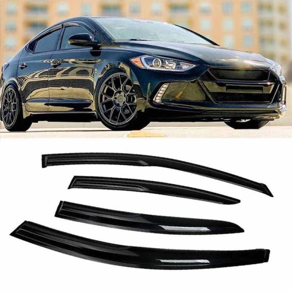 商品名:  Window Deflector JDM Fit for 2017-2020 Hyun-dai Elantra Sedan Window Visors Vent Rain Sun Guard Dark Smokeブランド: Pa...