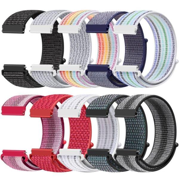 商品名: Tiptops(ティップス) ナイロンバンド 10本パック Samsung Galaxy Watch 6 5 4 /Watch 3 41mm/Active 2/Garmin Vivoactive 5/Vivoactive 3 Am...