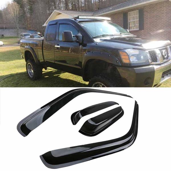 商品名:  Window Deflectors Compatible with 2004-2012 2013 2014 2015 Titan King/Extended Cab Rain Window Visors Vent Guard D...