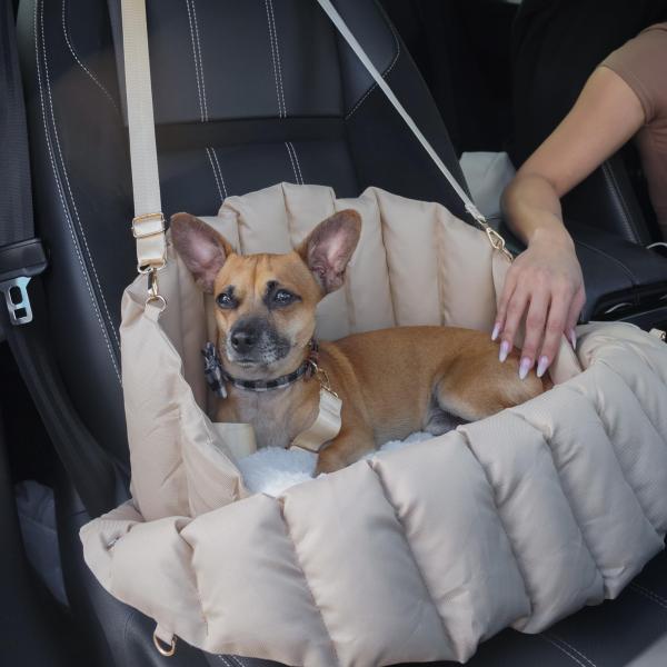 商品名:  Dog Car Seat Bag for Small Dogs Under 25 lbs ? Soft Pet Carrier for Car Travel ? Portable Dog Travel Bed for Small...
