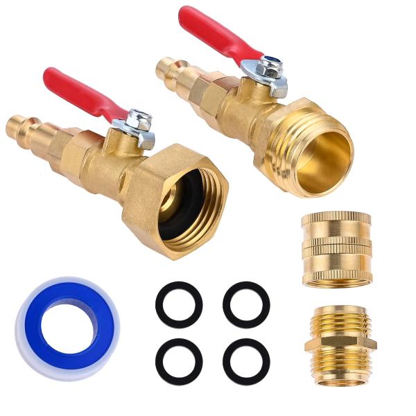 商品名:  PETCHOR 2PCS Winterize Quick Adapter with Ball Valve, RV Winterizing Kit for Trailer, Boat, Camper, Air Compressor...