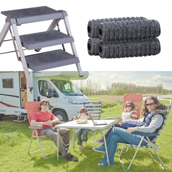 商品名: Lflwacy RVステップカバー 4パック 48.32cmx7インチ キャンピングカーステップカバー RV階段カバー Lippert対応 MORryde Step モバイルホーム キャンピングカー RVステップラグ RVステップ...