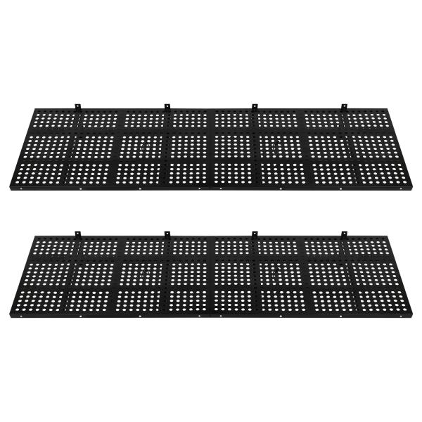 商品名:  2-Pack 24" x 72" Garage Wall Shelf Heavy Duty Black Steel Garage Storage Rack 2 Tier Wall Mounted Floating Shelves...