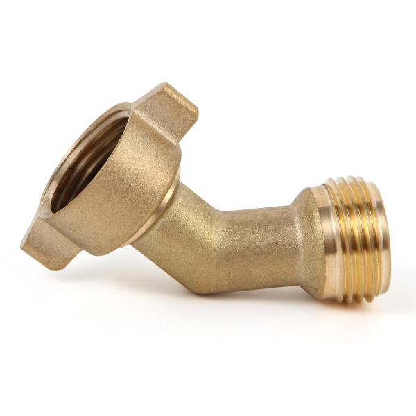 商品名: GGTE 45度 水ホース エルボ RV用 握りやすいコネクター付き RV飲料水ホースアダプター RV都市 給水口接続 都市 水への接続 キャンパー 住宅 屋外 真鍮 1パック GGTE 45 Degree Water Hose ...