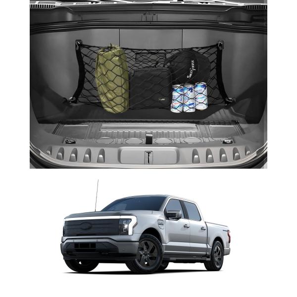 商品名:  Karltys F150 Lightning Cargo Net for 2022-2025 Ford F-150 Lightning Frunk Cargo Net, Stand Envelope Style Frunk Ne...