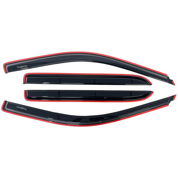 商品名: Tongketec ウィンドウレインガード&amp;ベントディフレクター、インチャンネルフィット 2009-2018 ダッジ・ラム 1500、2011-2024 Ram 2500/3500 クルーキャブ &amp; メガキャブ、2...